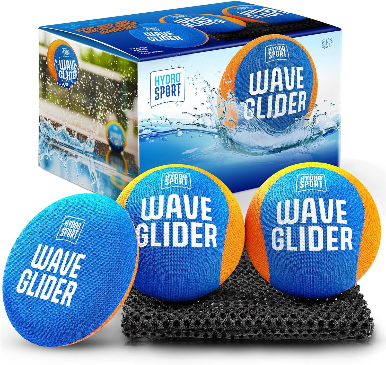 Water Skipping Wave Glider Ball Set - Fun Swim Games for Beach, Pool ...
