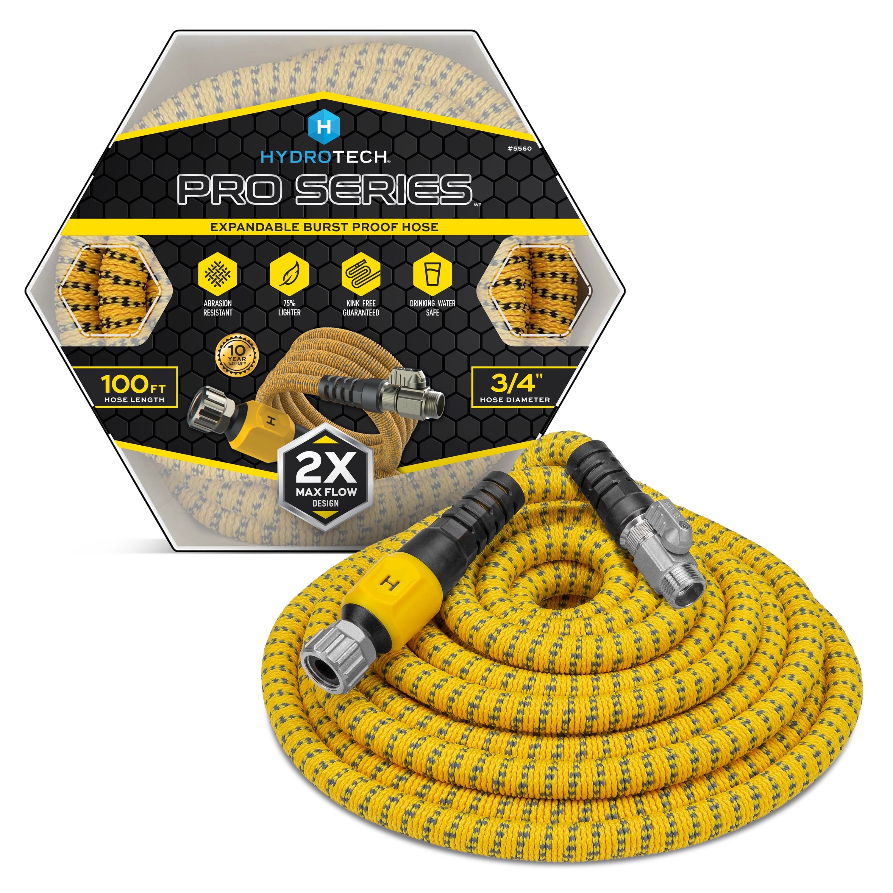 HydroTech Pro Series Extra Long 100ft 3/4in Diameter Burst-Proof ...