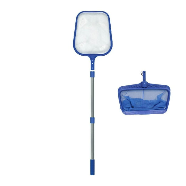 HydroTools 4' Telescopic Debris Swimming Pool Skimmer Net and Deep Bag Leaf Rake - Walmart ...