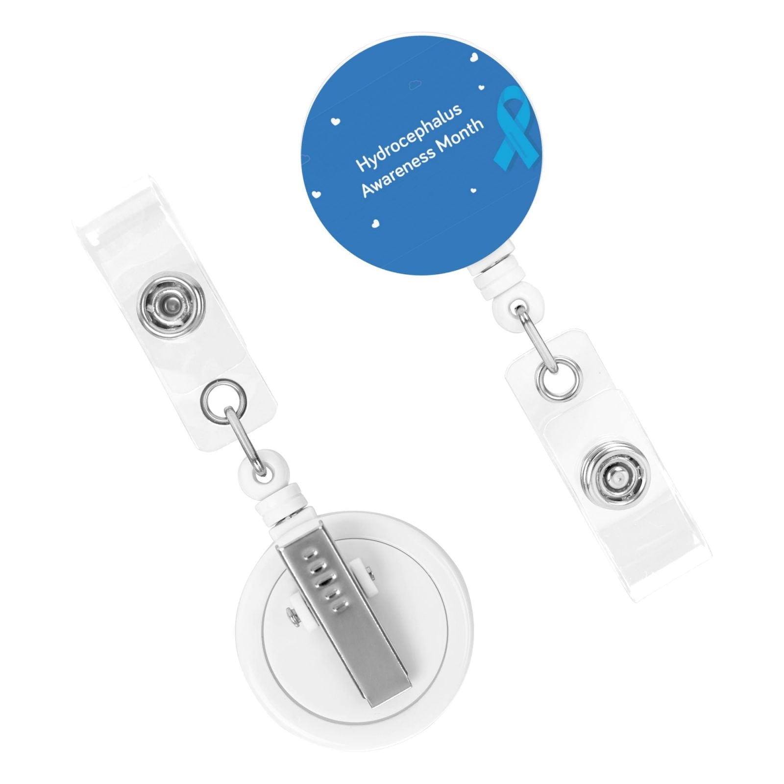 Hydrocephalus Awareness Month Blue Ribbon Badge Reel Retractable Badge ...