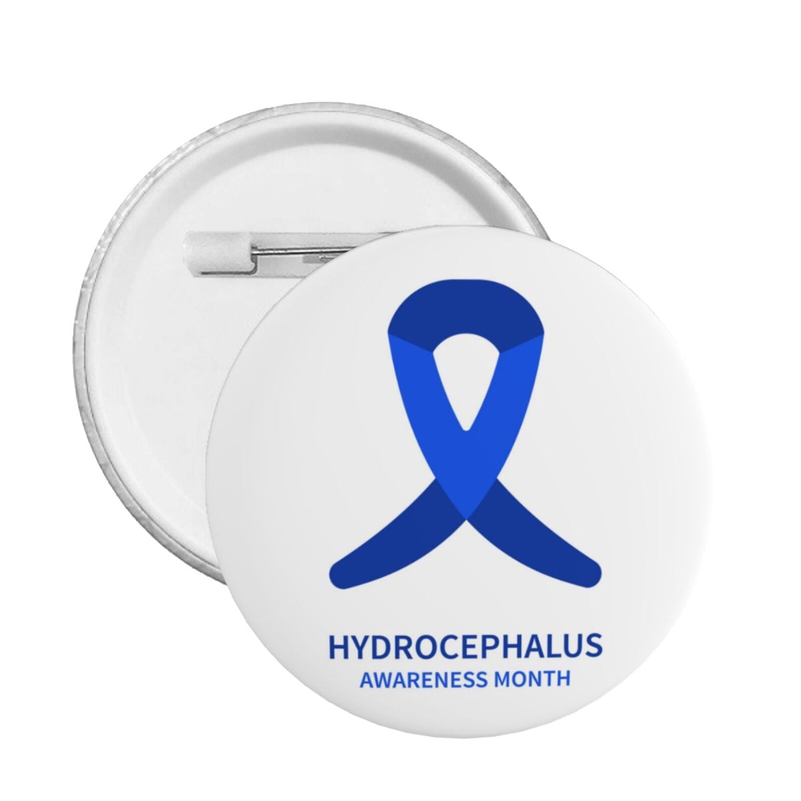 Hydrocephalus Awareness Month Blue Ribbon Pin Button Badge ...