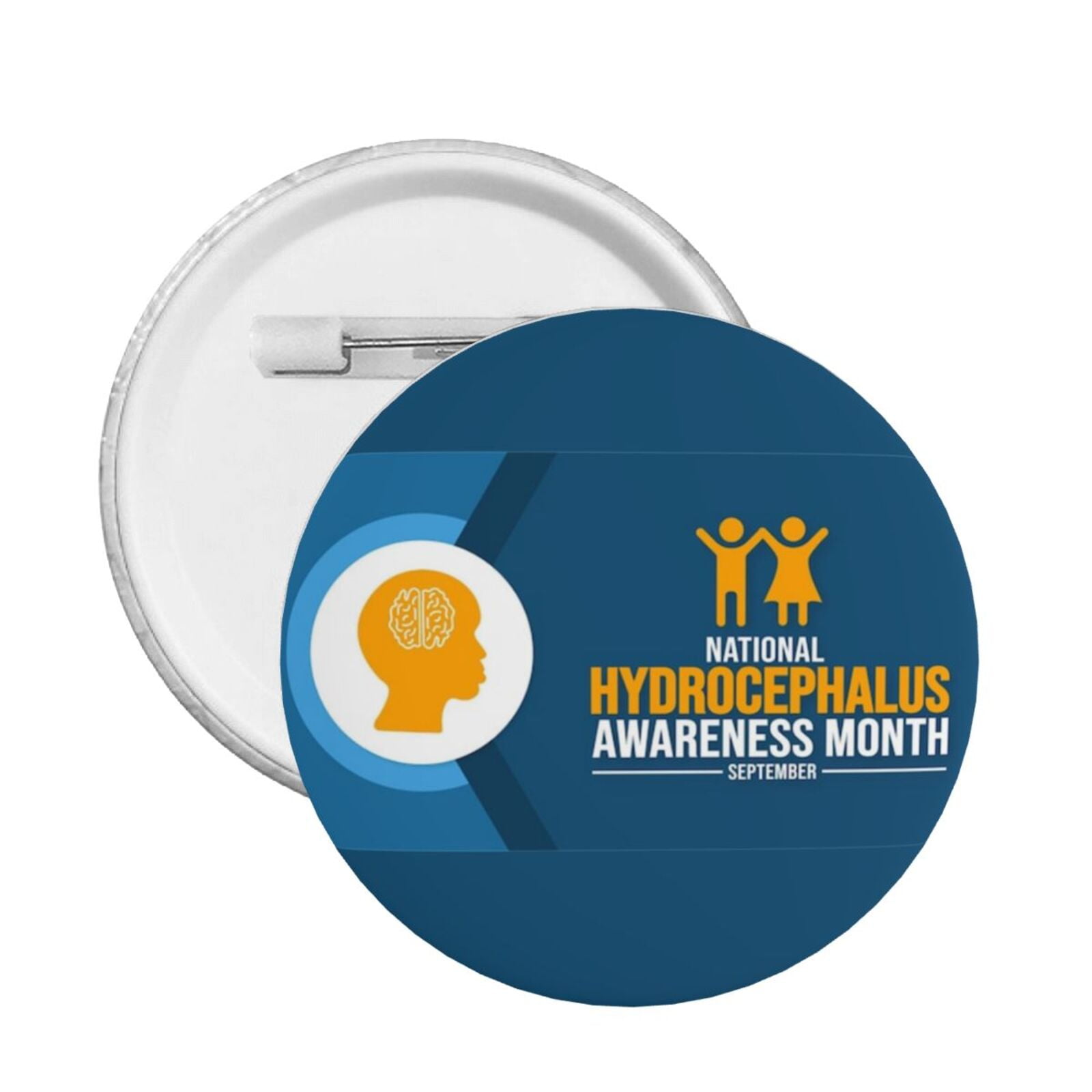 Hydrocephalus Awareness Month Blue Ribbon Pin Button Badge ...
