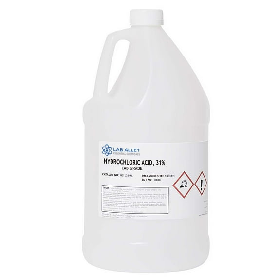 Hydrochloric Acid 31%, Lab Grade 4L - Walmart.com