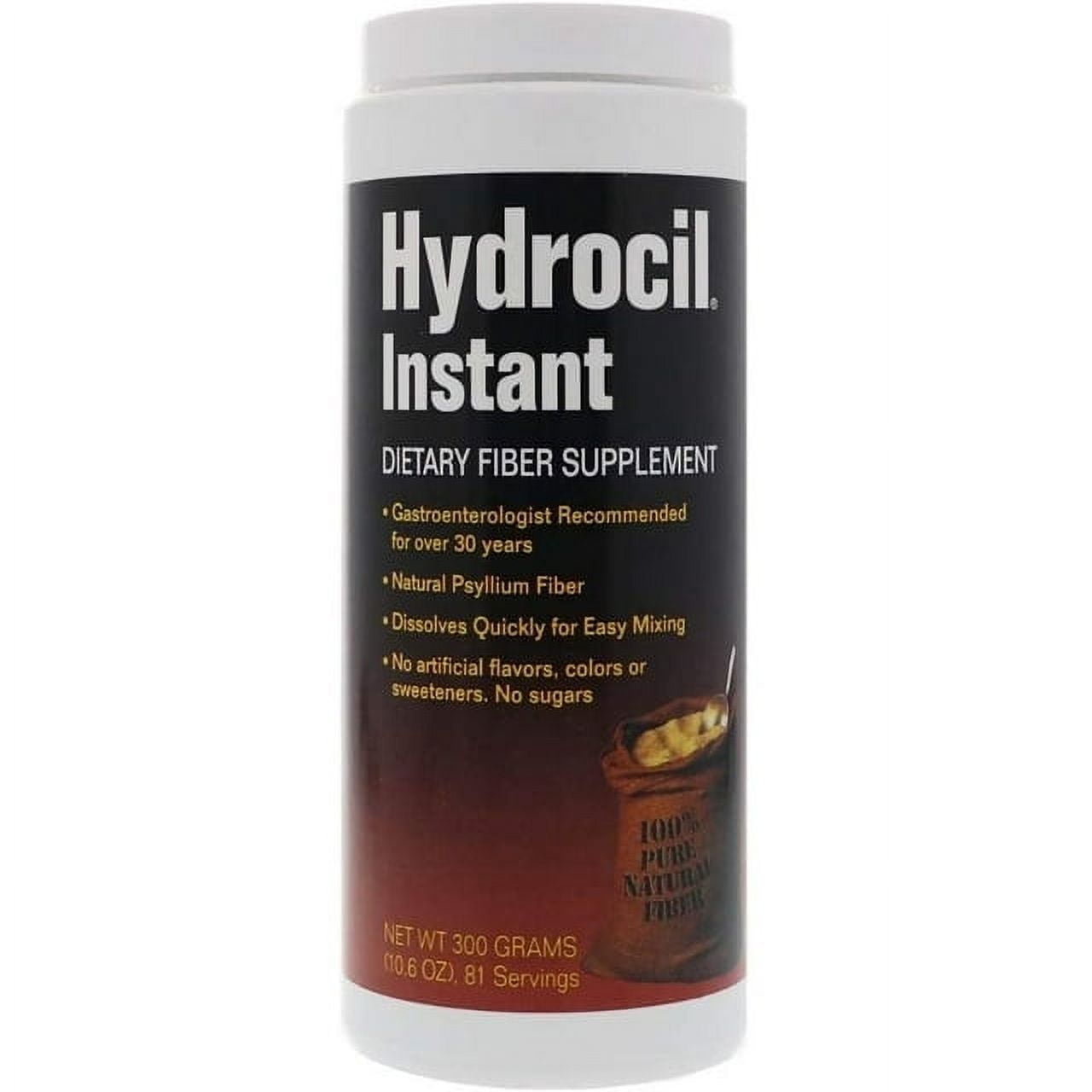 Hydrocil Instant Natural Fiber Laxative Dietary Supplement Powder - 10. ...