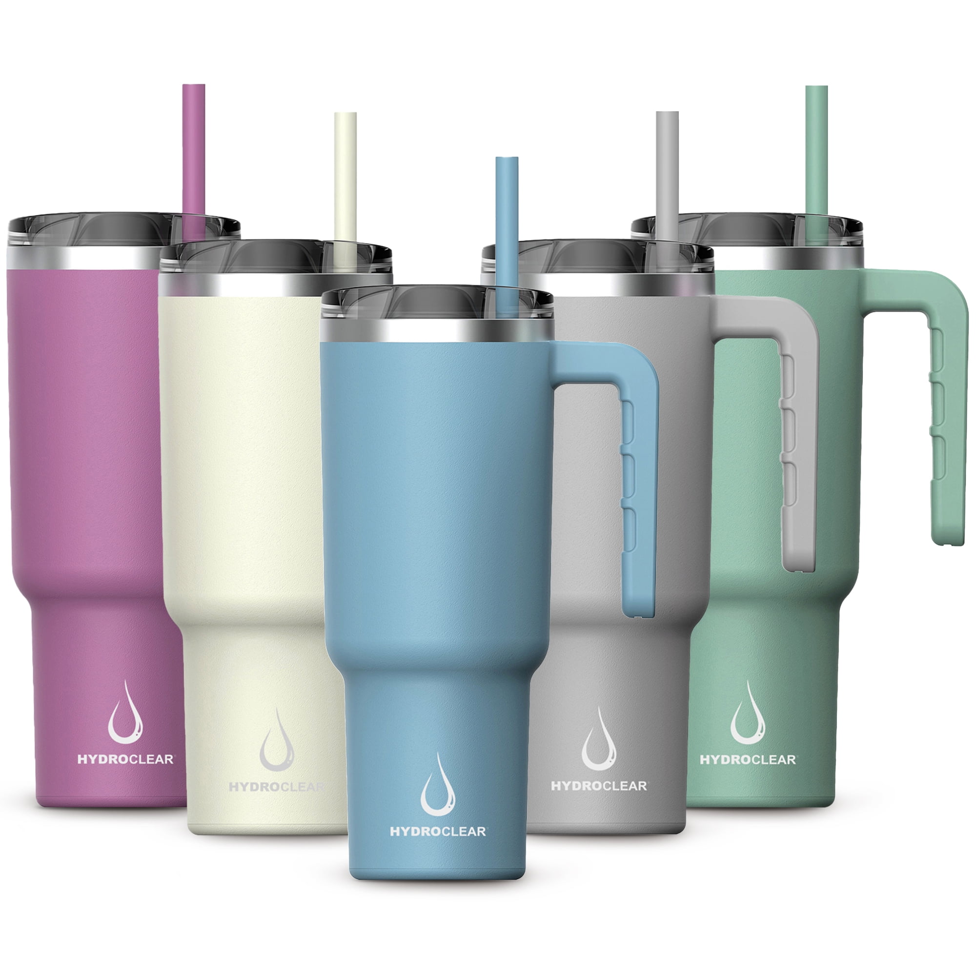 Hydroclear Stainless Steel 40 oz Tumbler with Handle (Blue) - Walmart.com