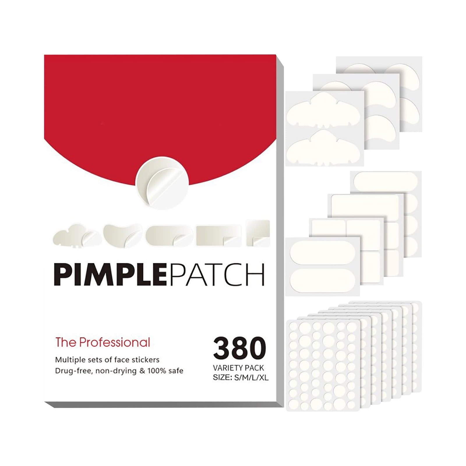 Hydrocolloid Acne Patches - 380 Counts with Salicylic Acid - Walmart.com