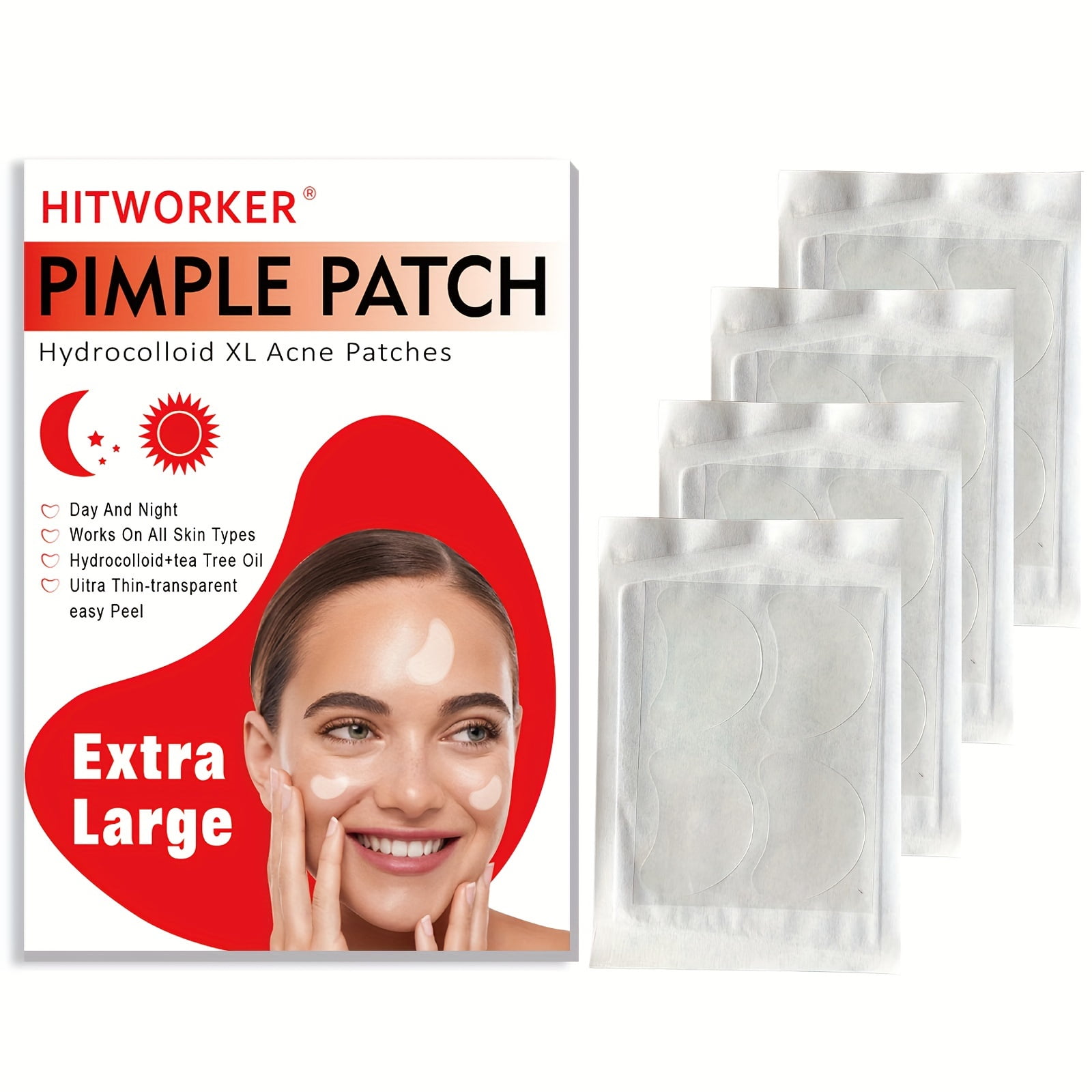 Hydrocolloid Acne Patches, Extra Large Facial Skin Covering Patches For ...