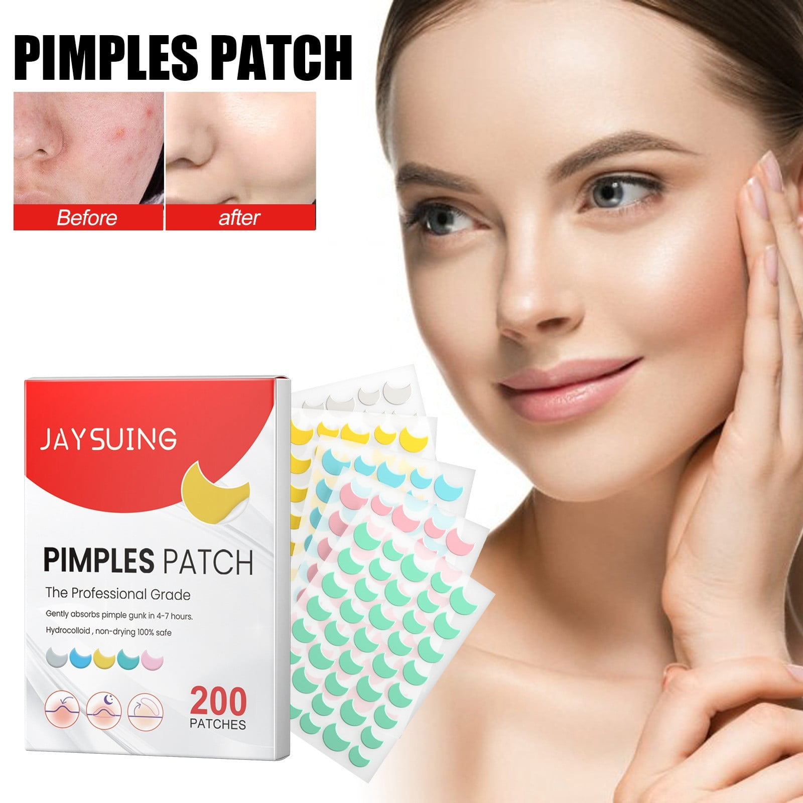 Hydrocolloid Bandages Helping to Clear Up Skin Pimple Patches Variety ...