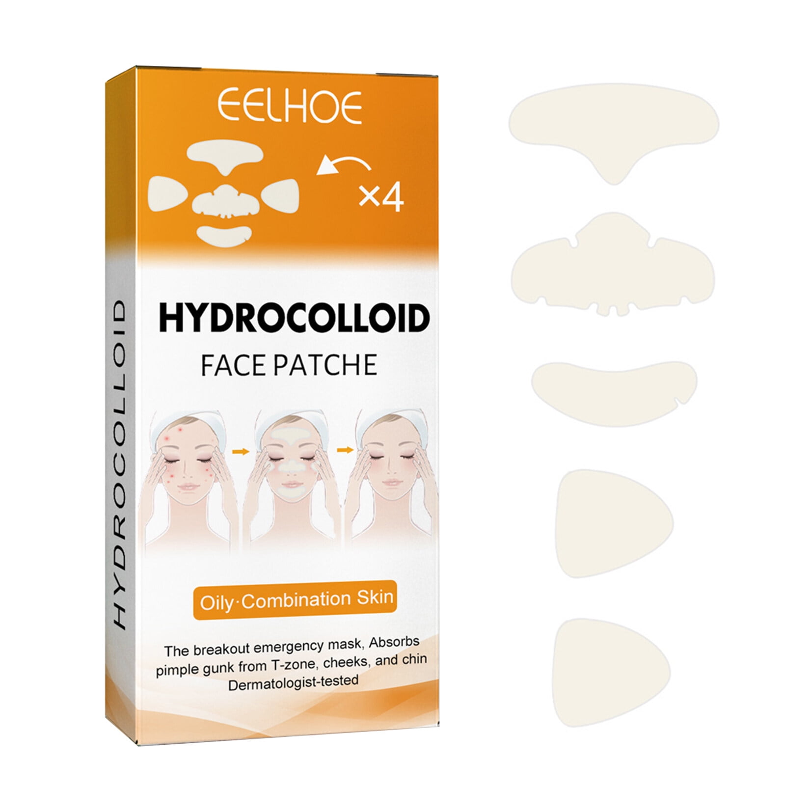 Hydrocolloid Face Acne Pimple Patch 20PCS/Box (4pcs * Forhead Patch+ ...