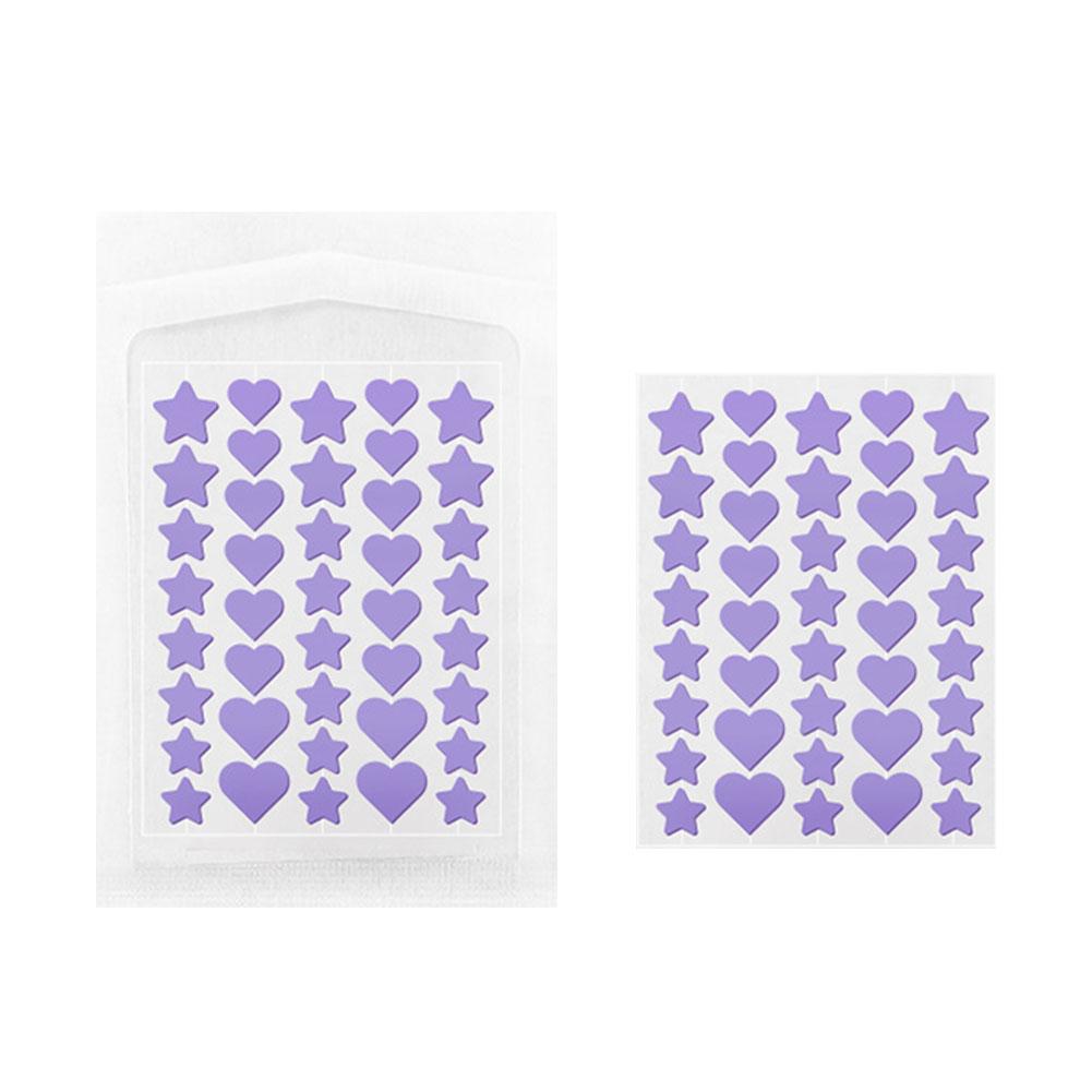 Hydrocolloid Purple 40pcs Color Acne Patch Star Heart Shaped Mixed Pack ...