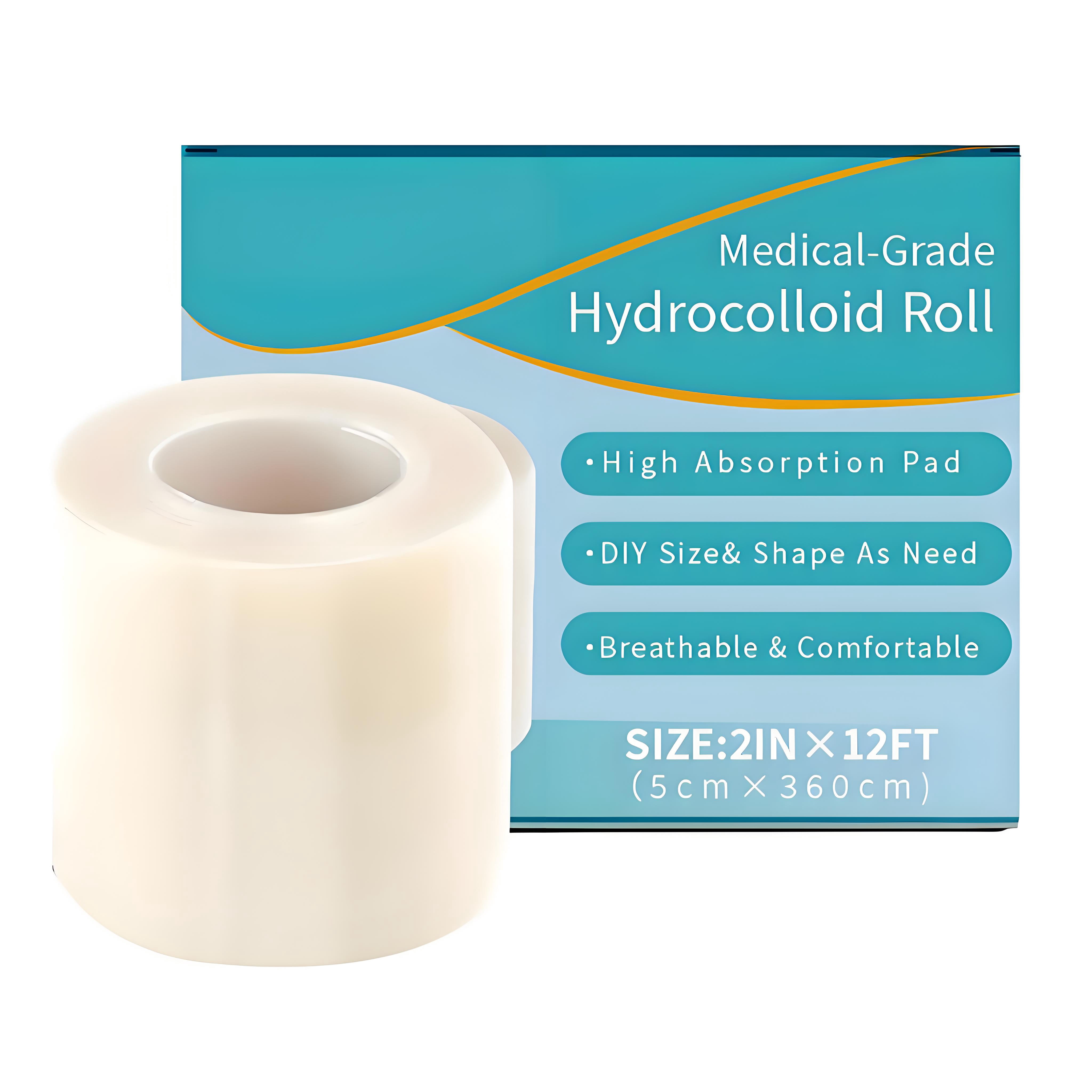 Hydrocolloid Roll for Wound Care, Hydrocolloid Patch Bandages with Self ...