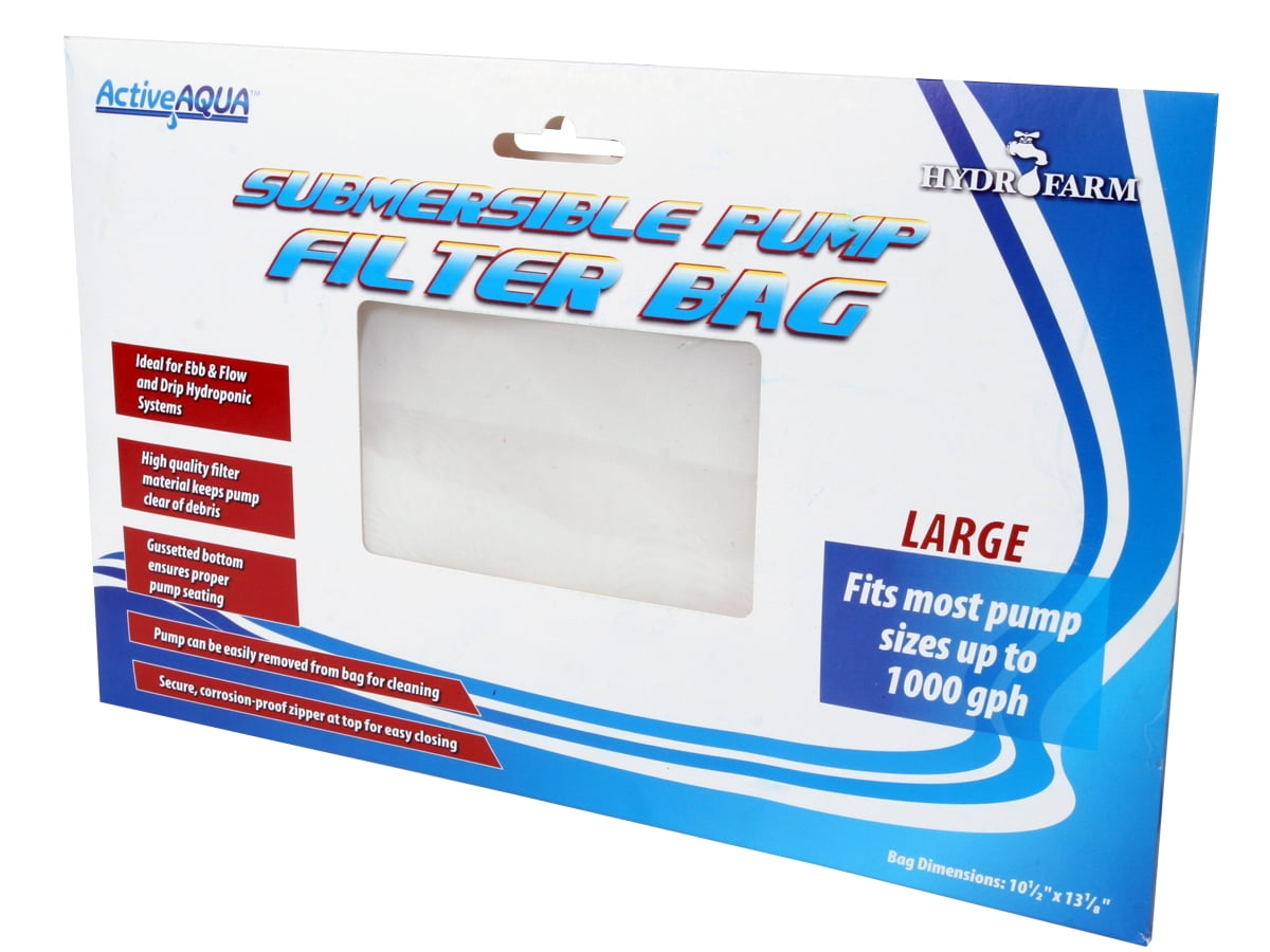 Hydrofarm AAPB10 10-Inch Large Active Aqua Submersible Pump Filter BA ...