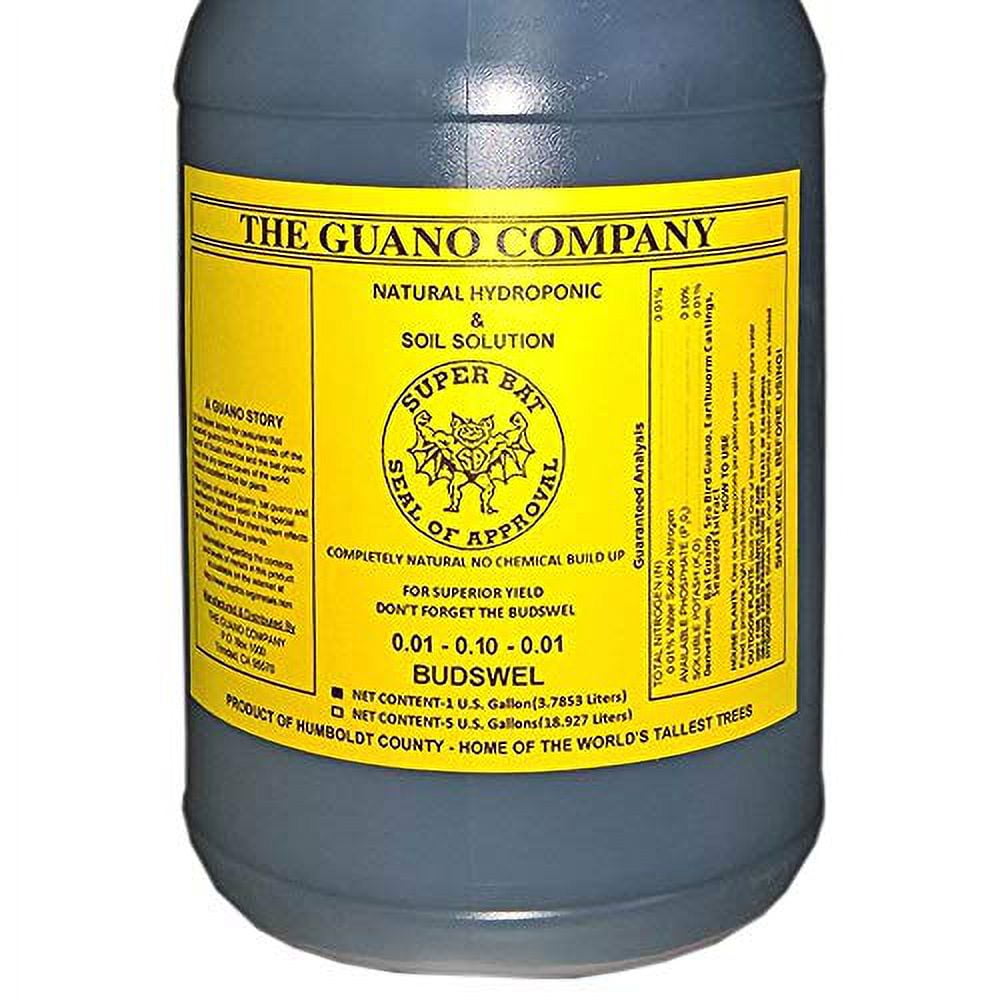 Hydrofarm GUBS128C Super Bat Budswel Organic Hydroponic Liquid Nutrient ...