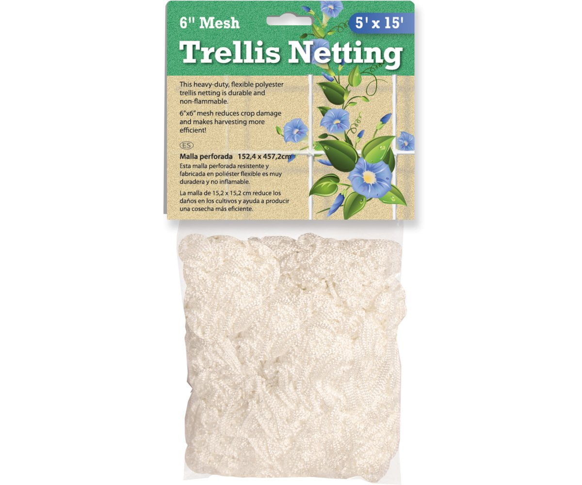 Hydrofarm HGN15 Hydroponic Trellis Netting, Heavy-Duty Polyester, 5 x ...