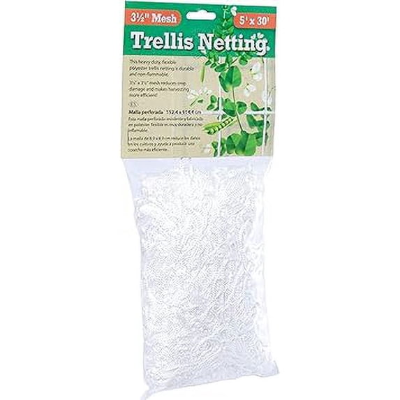 Hydrofarm HGN30S Flexible String, 5' x 30', Trellis Netting, 3.5" Mesh ...
