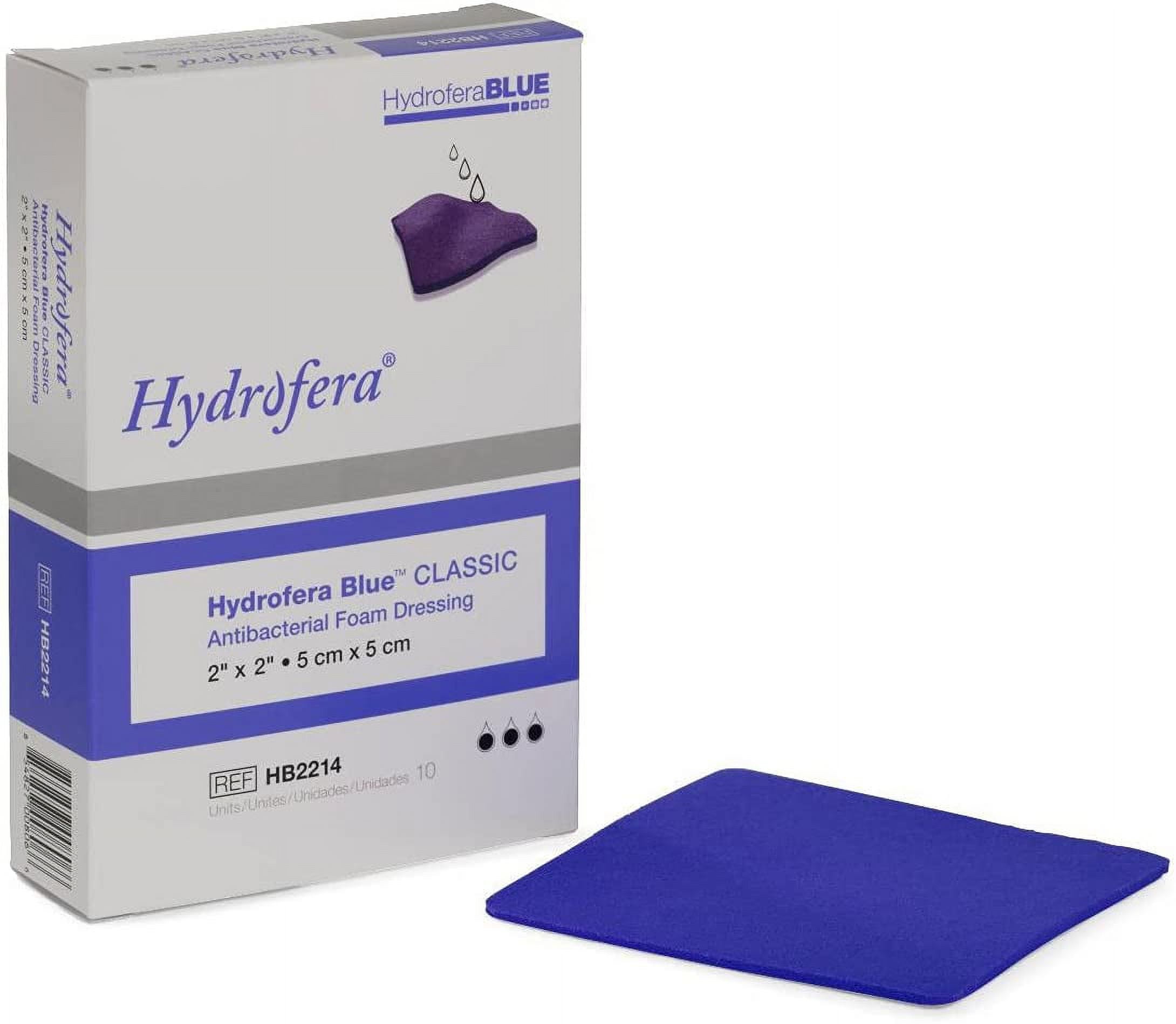 Hydrofera Blue Classic Antibacterial Foam Dressing HB2214, Highly ...