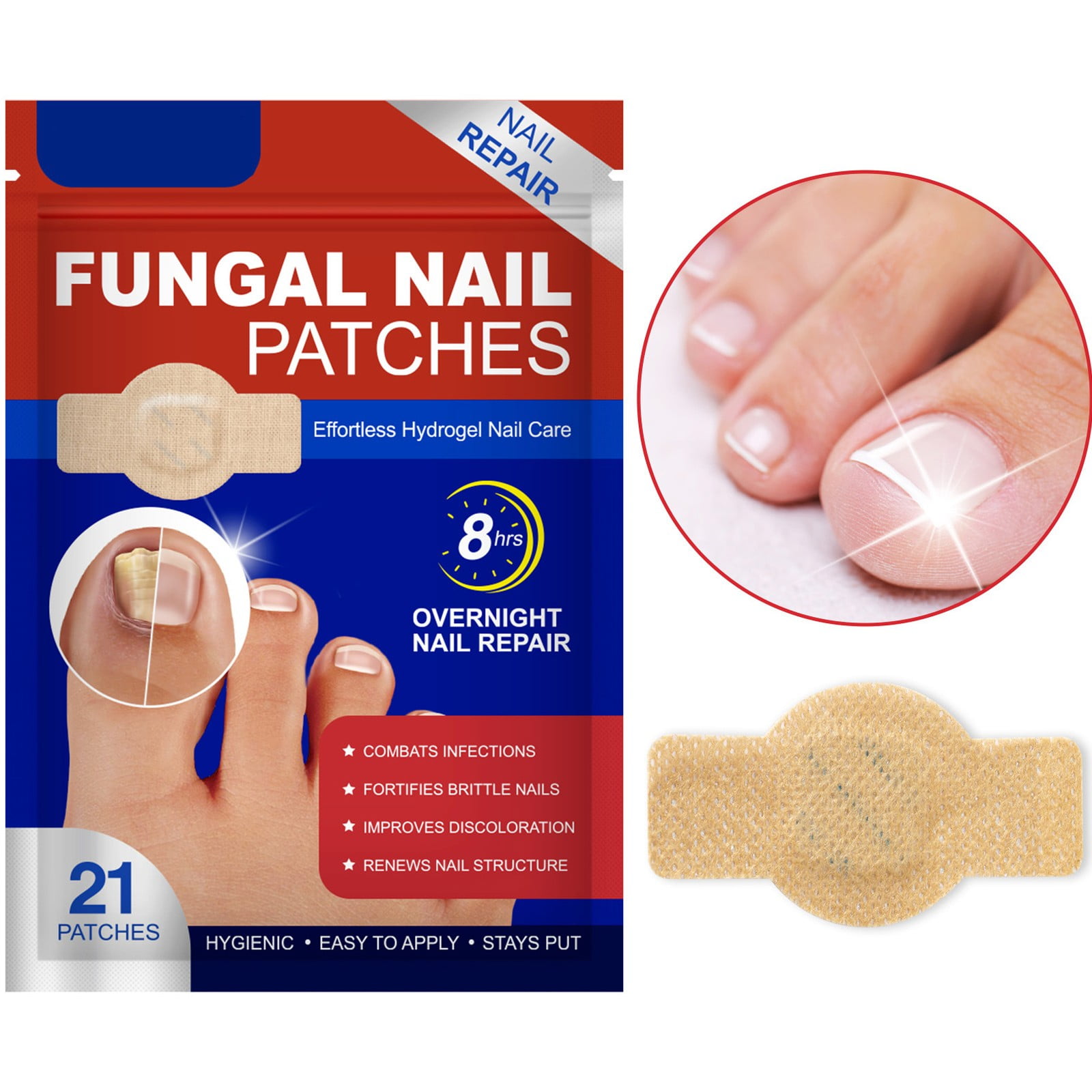 Hydrogel Anti Fungal Nail Correction Stickers Nighttime Fungal Nail ...