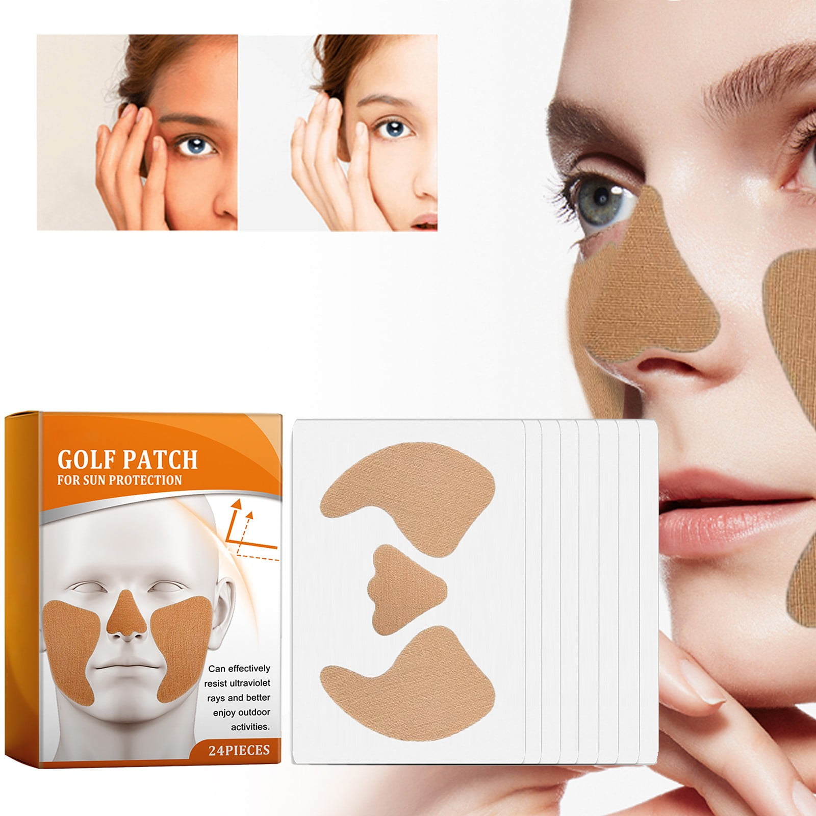 Hydrogel Sun Patches - 24pcs UV Blocking Stickers, Outdoor Sun Defense ...