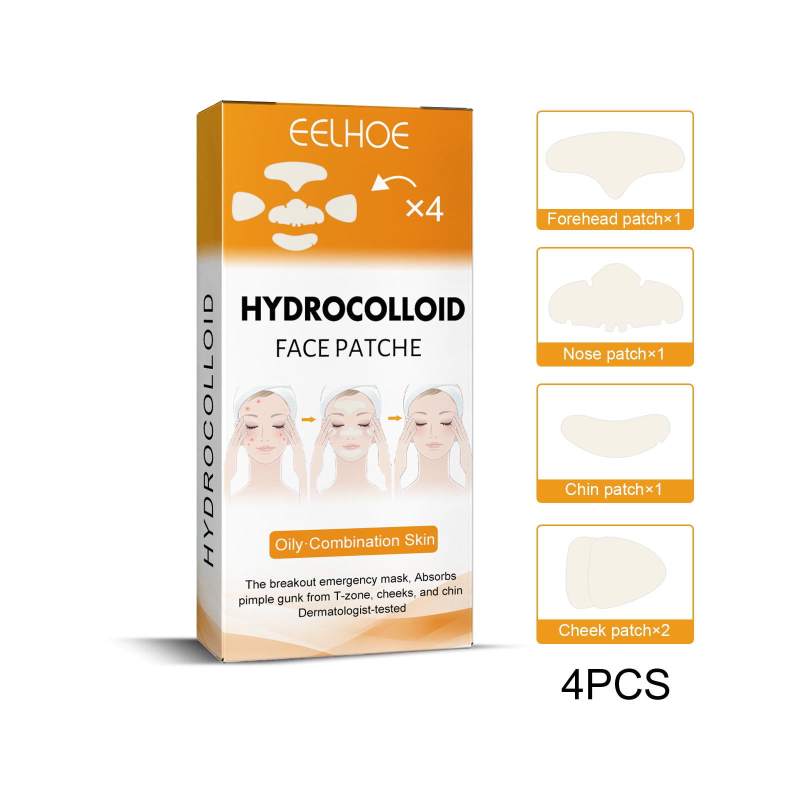 Hydrogel face acne patch, fade acne marks, repair and clean, 20pcs/box ...