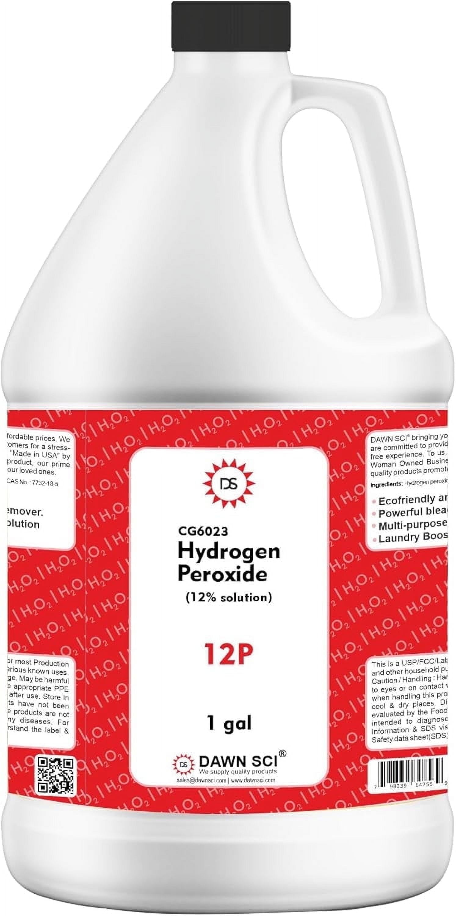 Hydrogen Peroxide 12 % 1 Gallon Eco Natural Cleaning Solution for ...