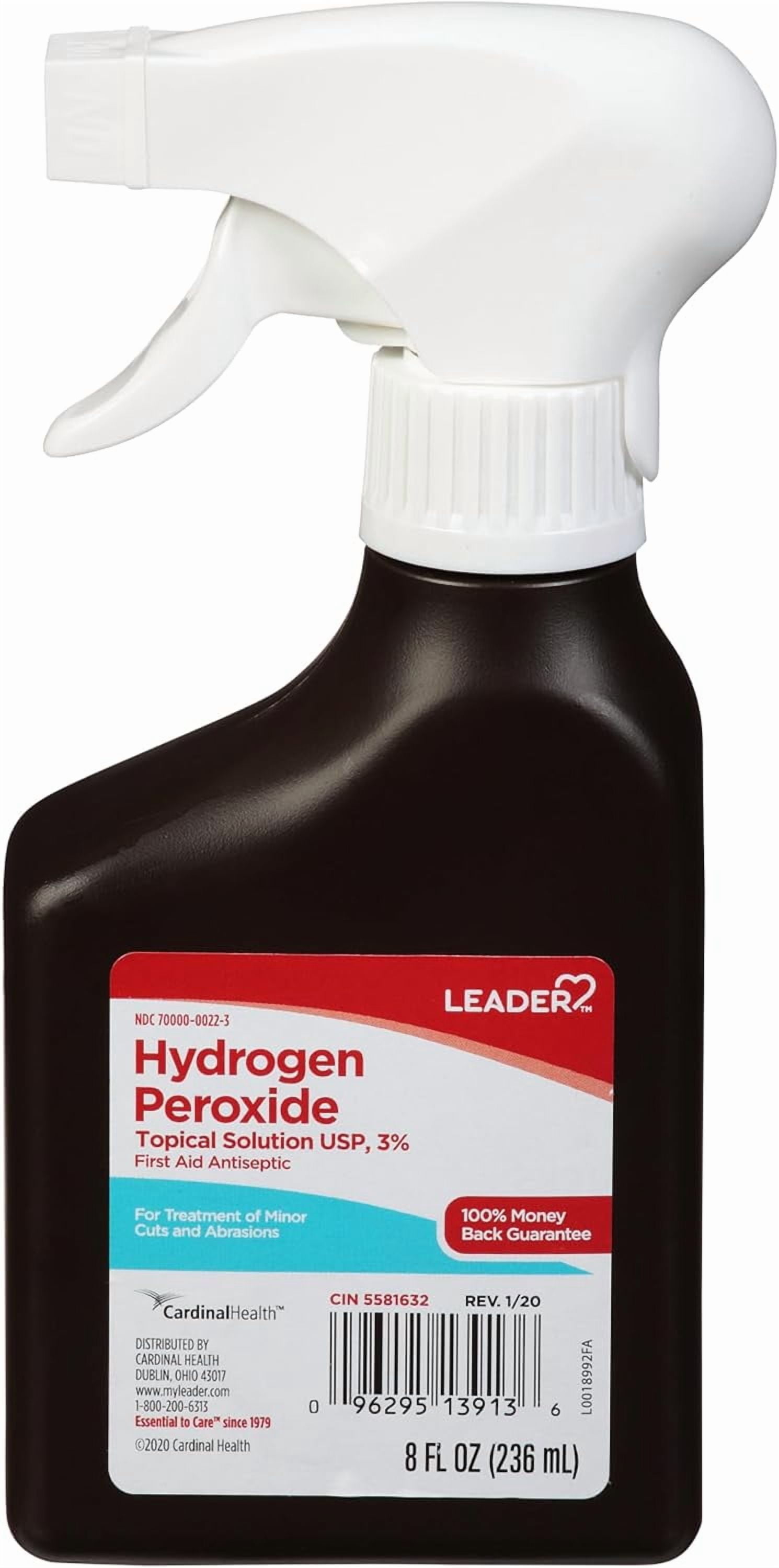 Hydrogen Peroxide Spray Bottle First Aid Antiseptic 3% Solution – Multi ...