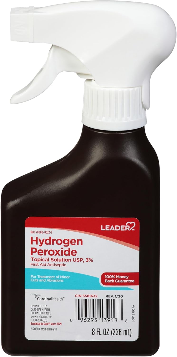 Hydrogen Peroxide Spray Bottle First Aid Antiseptic 3% Solution – Multi ...