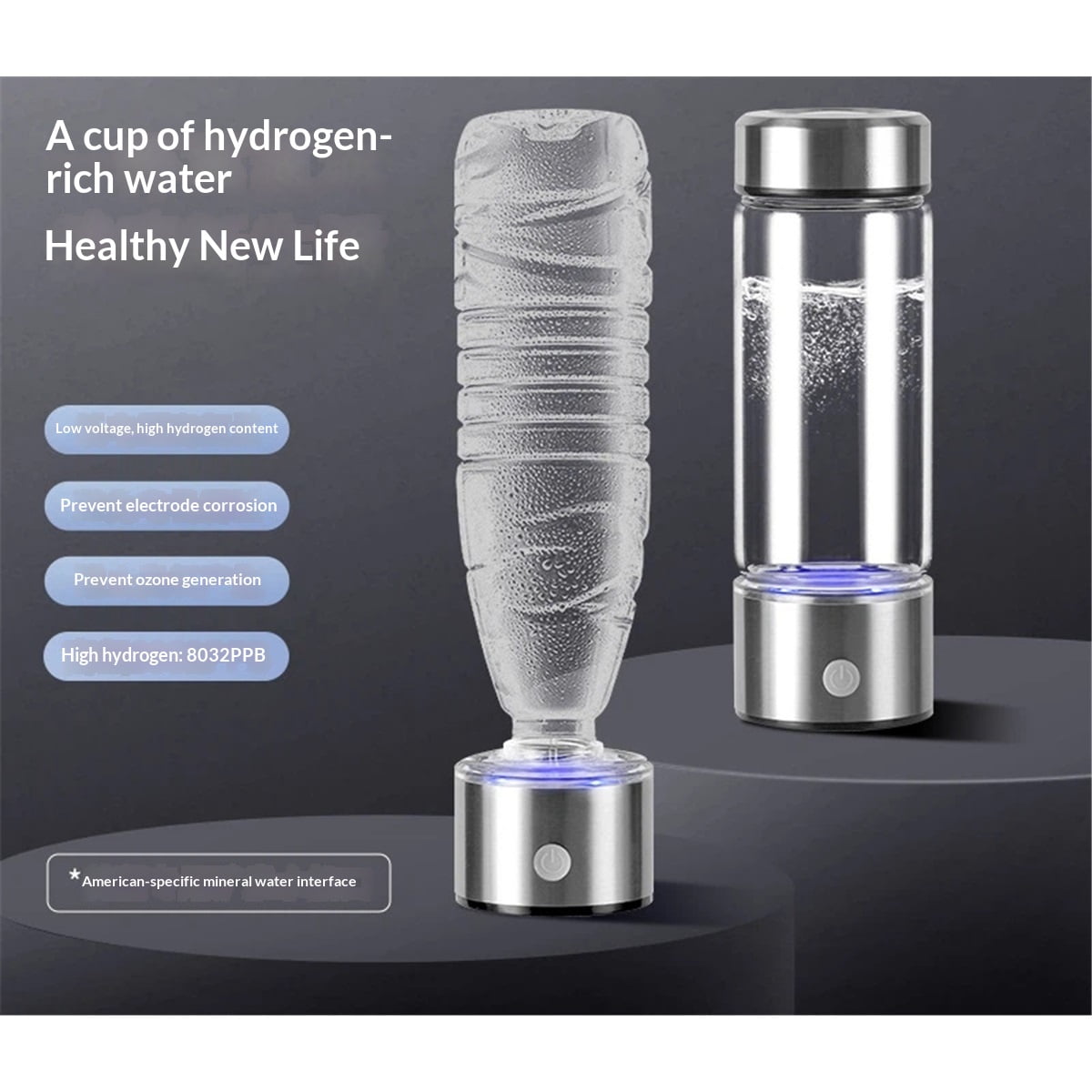 Hydrogen Water Bottle Generator 3Min Quick Electrolysis,Hydrogen Water ...