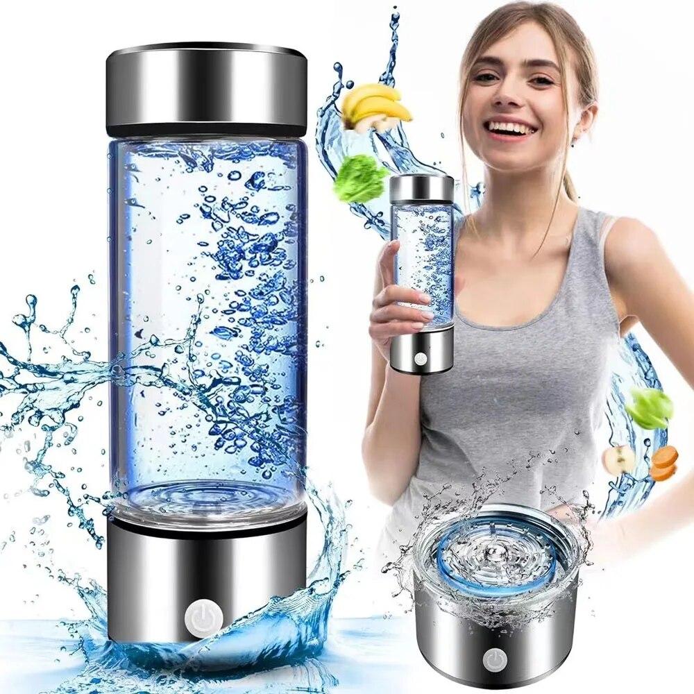 Hydrogen Water Bottle Generator, 420ml Portable Hydrogen Water ...