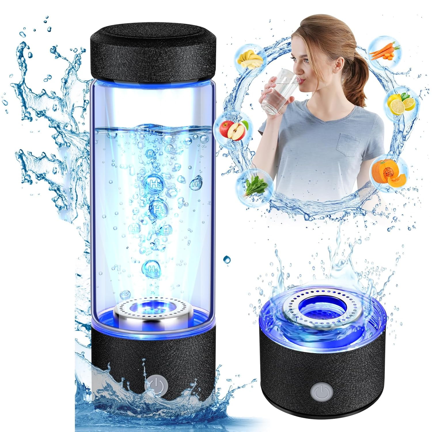 Hydrogen Water Bottle, Hydrogen Water Generator with Advanced SPE PEM ...