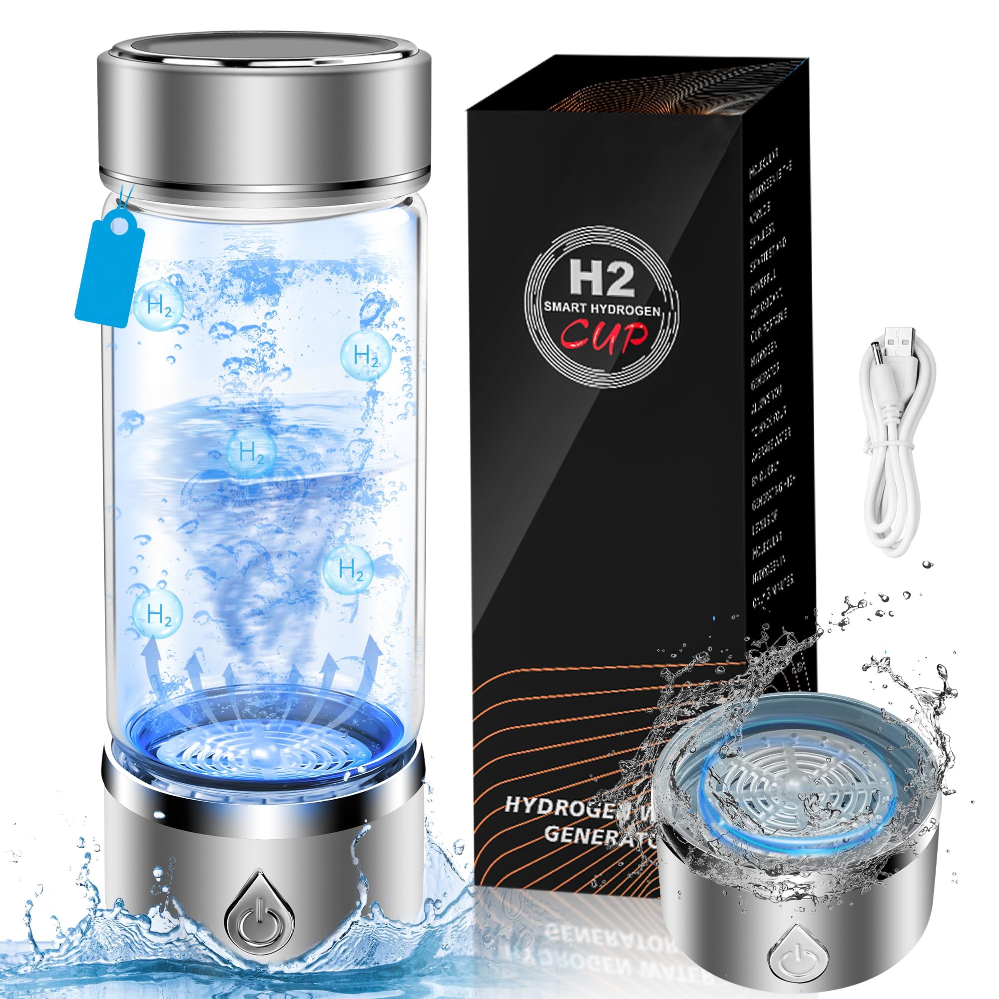 Hydrogen Water Bottle,DFITO Portable Hydrogen Water Ionizer Machine ...