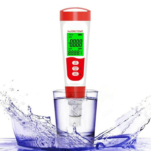 Hydrogen Water Bottle Test Meter, 3 in 1 H2/ORP/Temp Digital Hydrogen ...