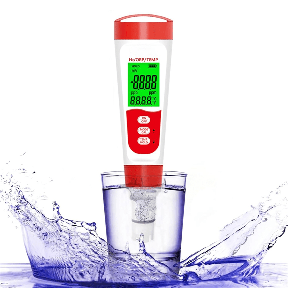 Hydrogen Water Bottle Test Meter, H2/ORP/Temp Digital Level Tester Pen ...