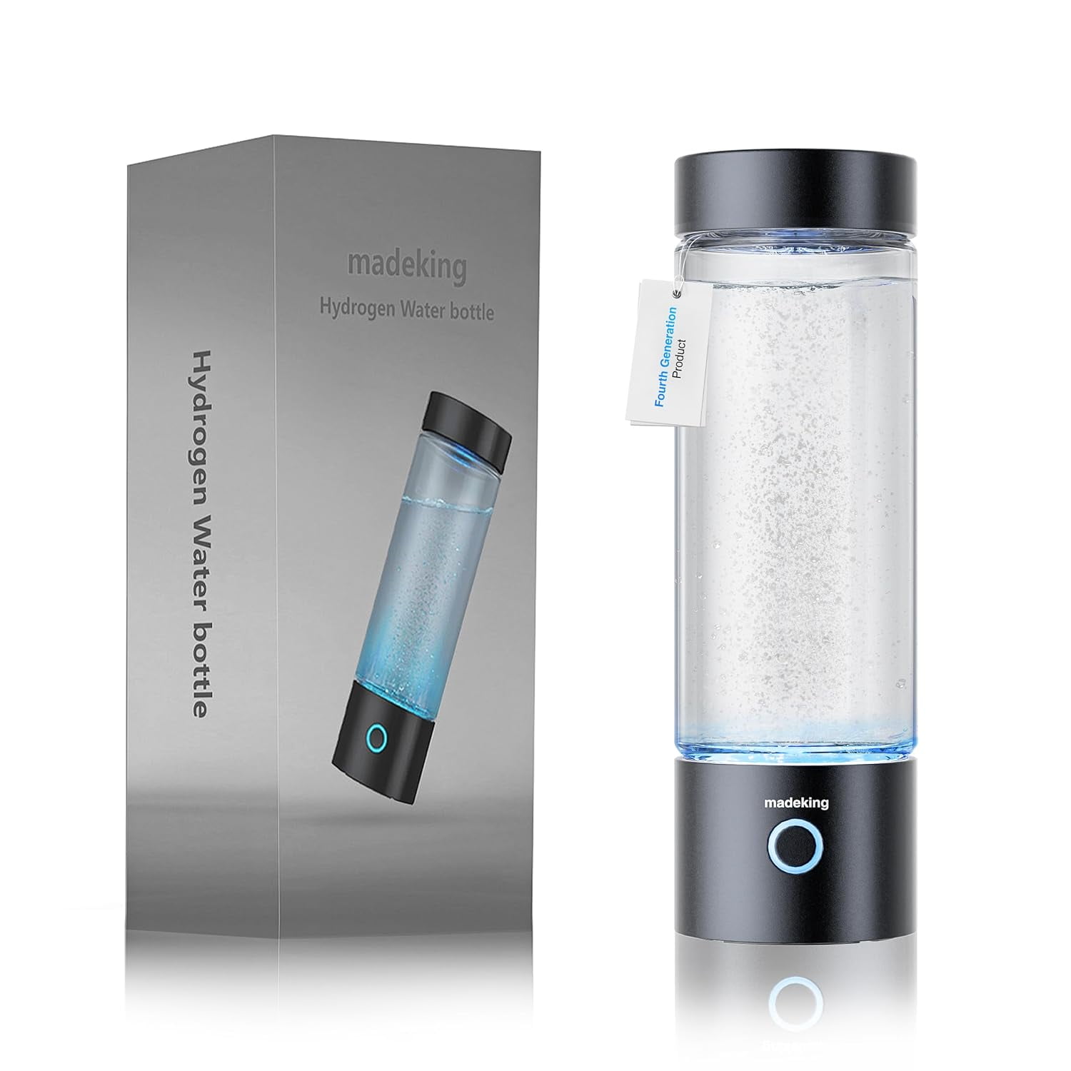 Hydrogen Water Generator Bottle - 400ml Rechargeable Ionizer, Portable ...
