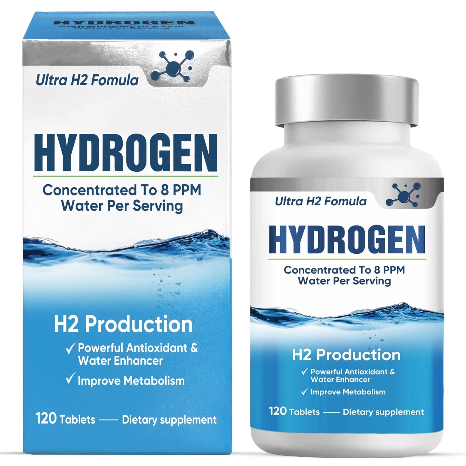 VIVALIFER Hydrogen Water Tablets, Magnesium, H2 Antioxidant, Energy ...