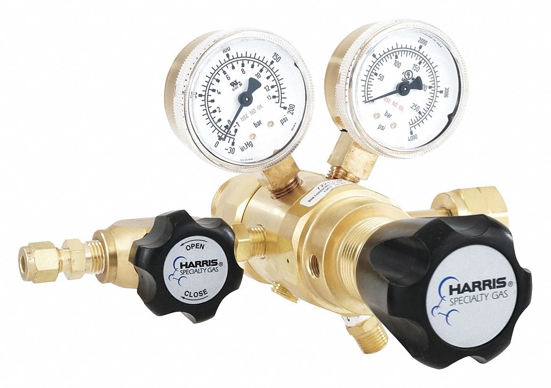 Hydrogen and flammable specialty gas lab regulator, CGA 350, 2-stage ...