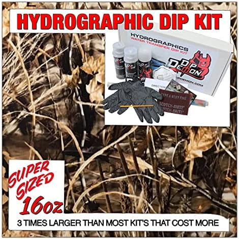 Hydrographic Dip Kit Grasslands Camouflage Camo 16oz dip Demon Hydro ...