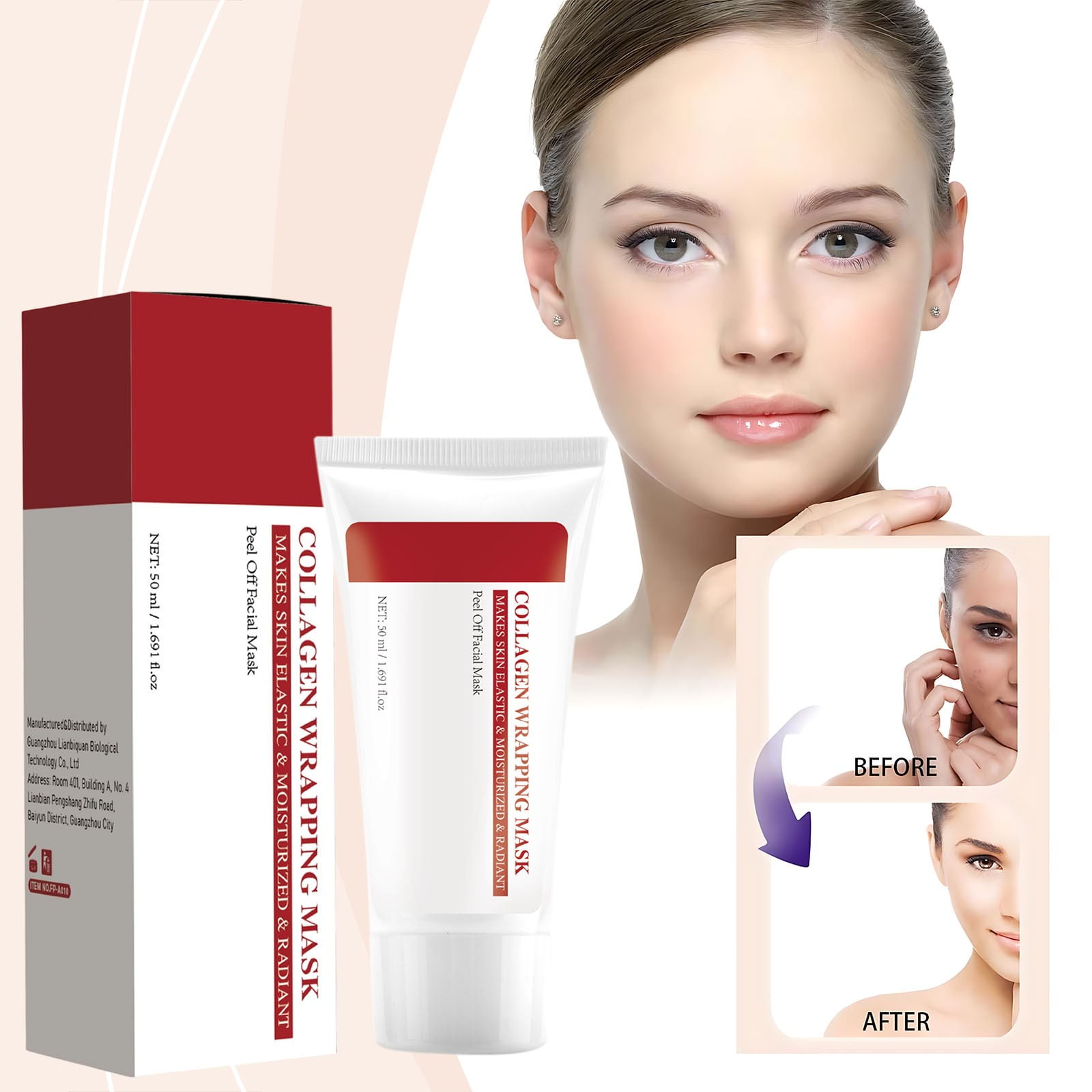 Hydrolyzed Peel Off Facial Mask | Hydrating Glass Skin Face Moisturizer ...