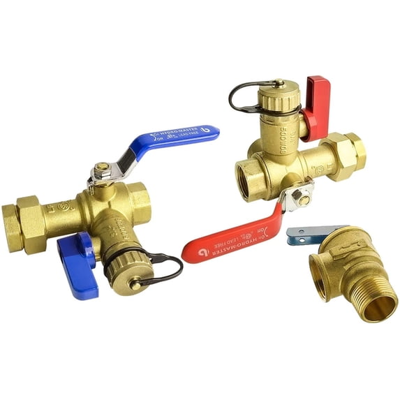 Hydro Master Tankless Water Heater Service Valve Kit, 3/4-Inch IPS ...