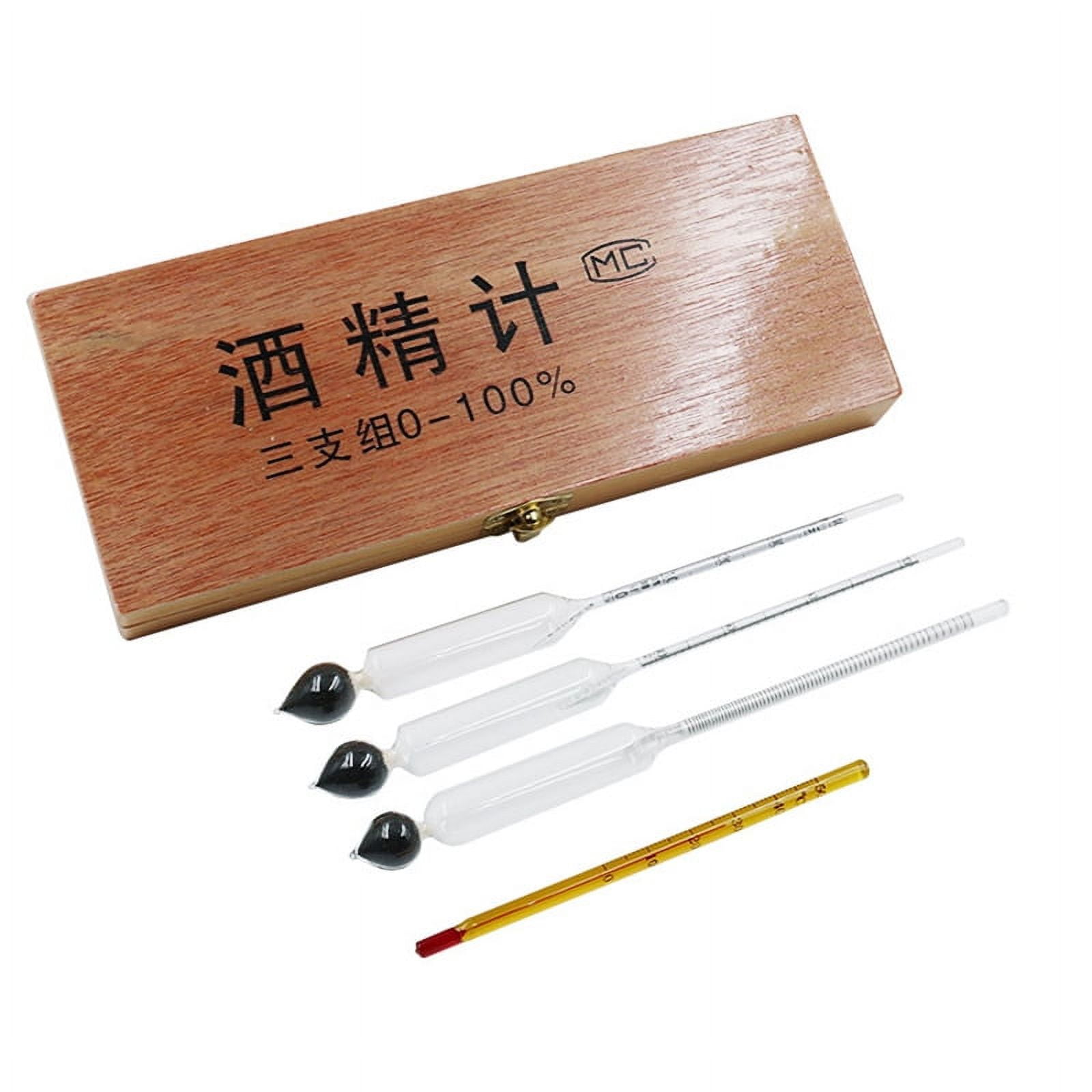 Hydrometer Tester Wooden Box Alcoholmeter Alcohol Meter Wine Meter ...