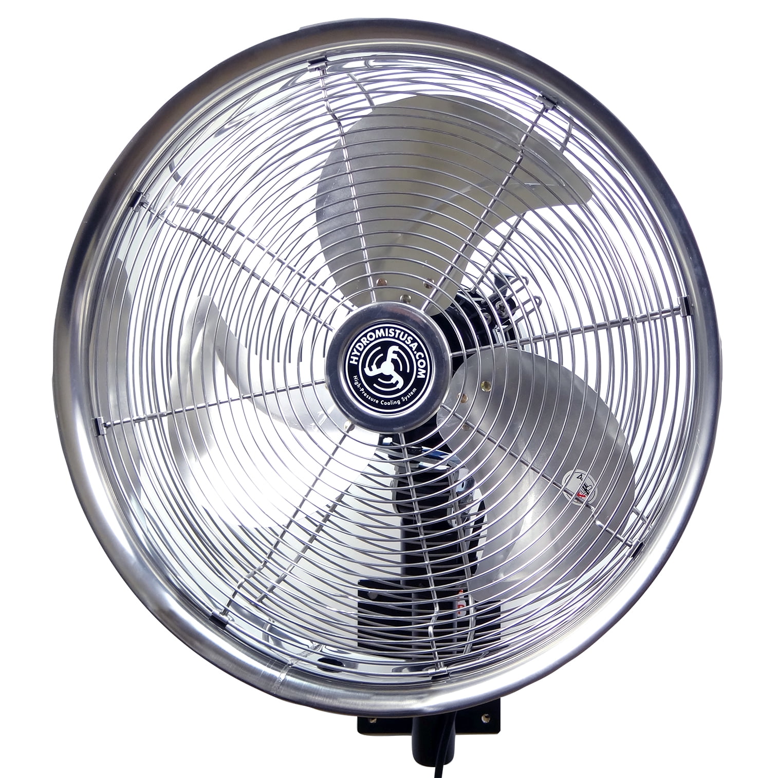 Hydromist Outdoor Rated 3 Speed Oscillating Wall Fan w/Bracket ...