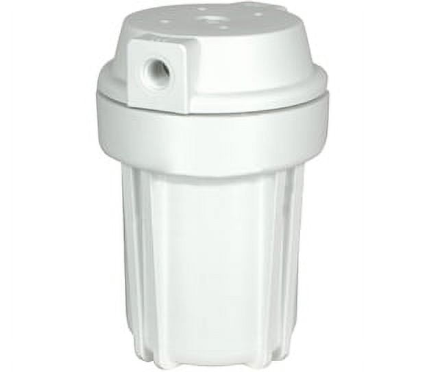 Hydronix HF2-5WHWH38, 5" White Housing with White Flat Cap For RO & Filtration Systems, 3/8 ...