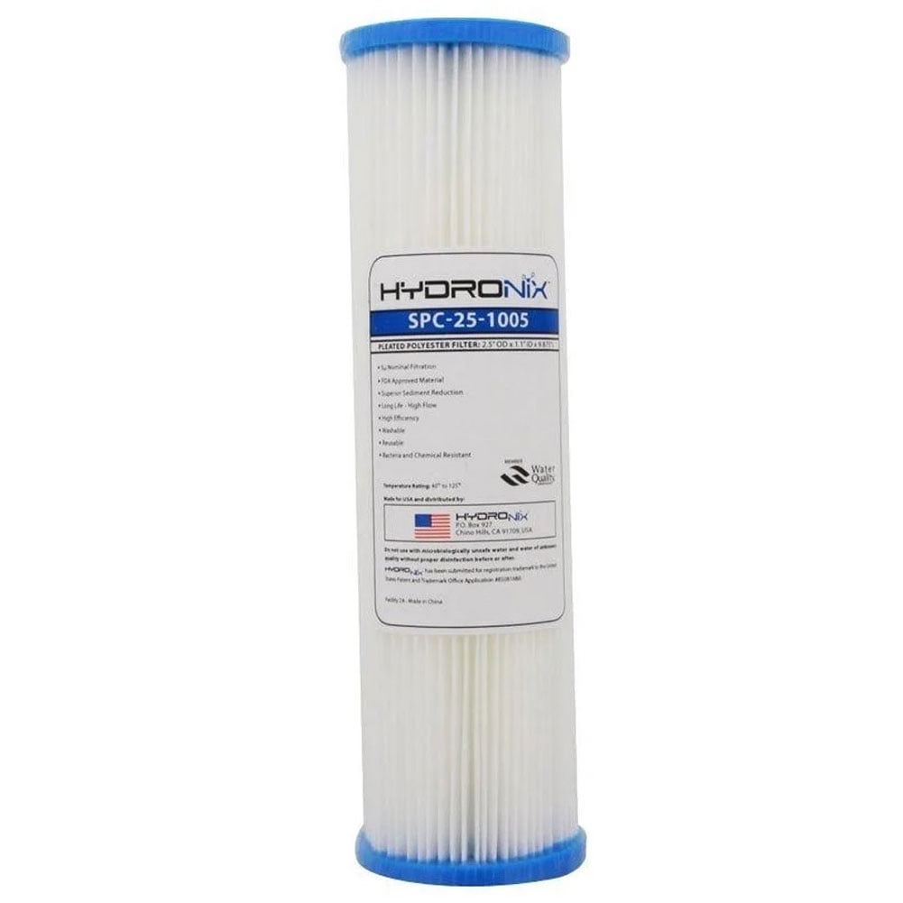 Hydronix SPC-25-1005 10" Pleated Sediment Water Filter - Walmart.com