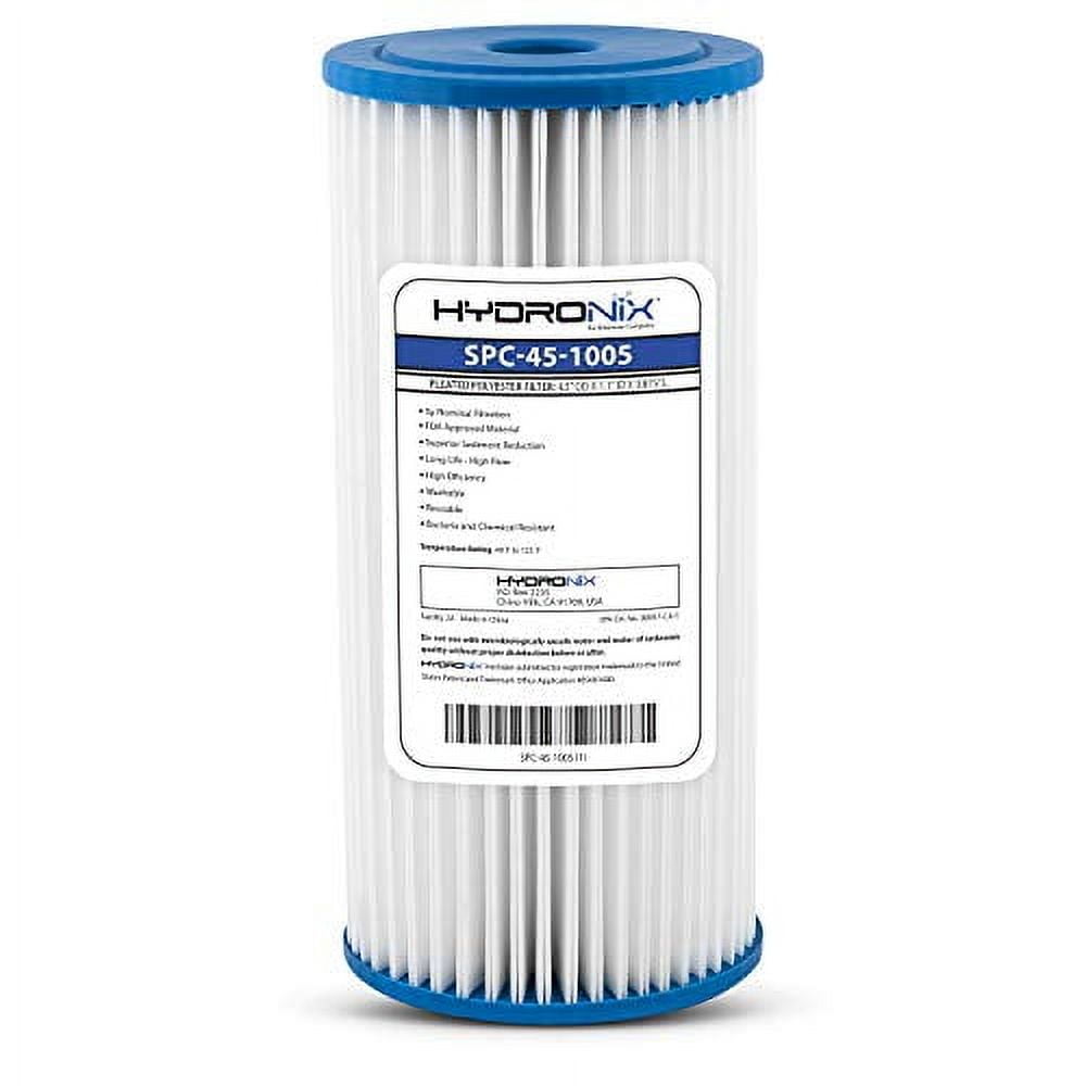 Hydronix SPC-45-1005 Universal Whole House Sediment Pleated Water ...