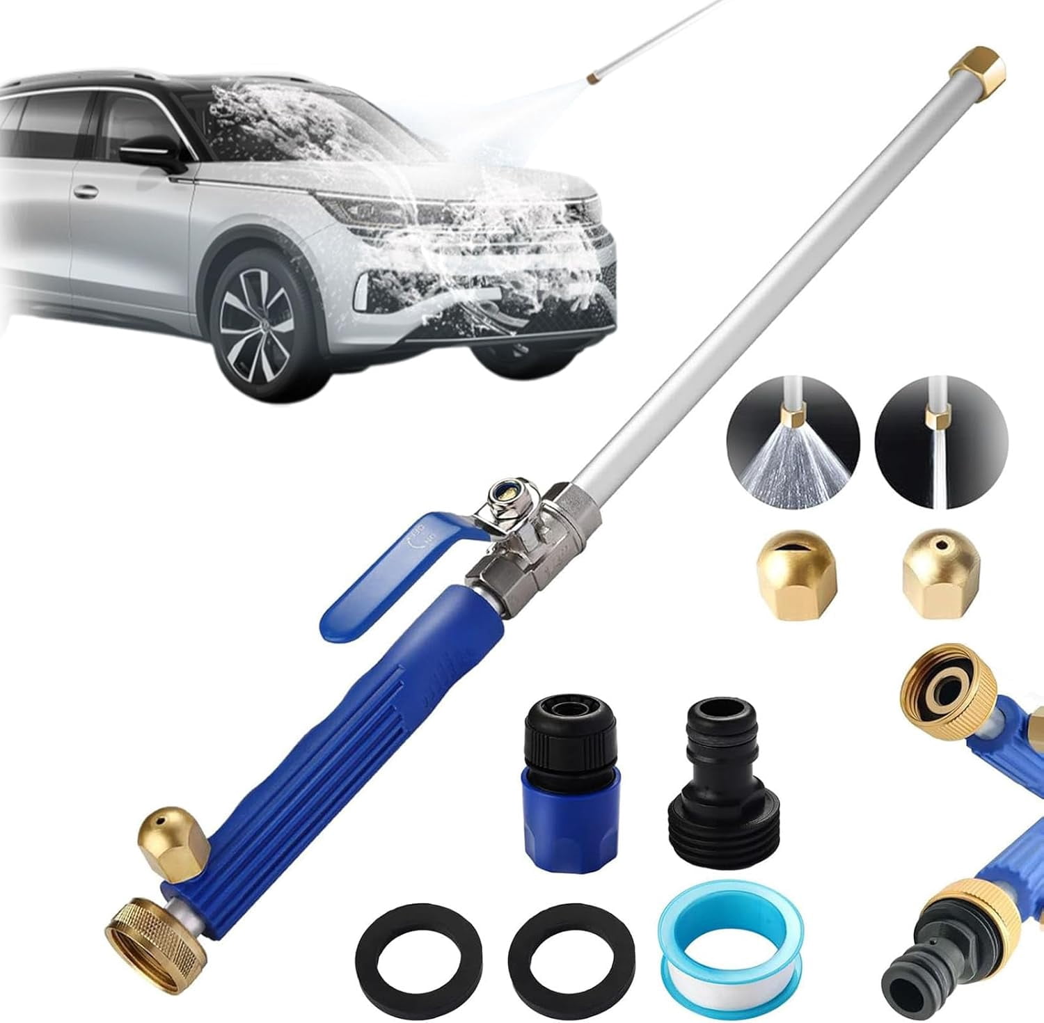 Hydronozzle 2-in-1 Portable Power Washing Nozzle, High Pressure Washer ...