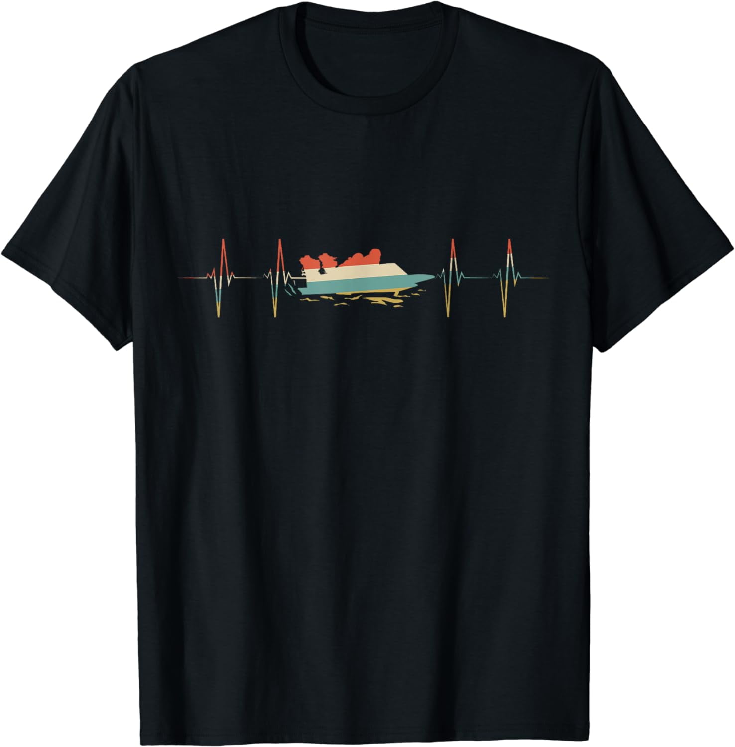 Hydroplane Racing Heartbeat Retro ECG EKG T-Shirt - Walmart.com