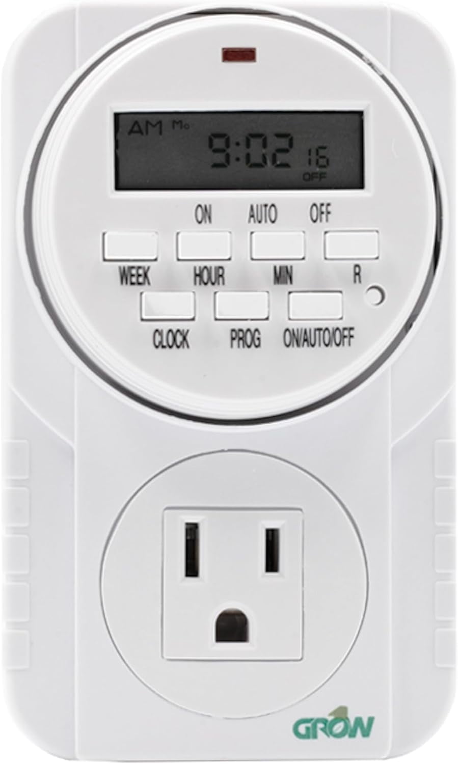 Hydroponic 120V Single Outlet Digital Timers for Electrical Outlets ...
