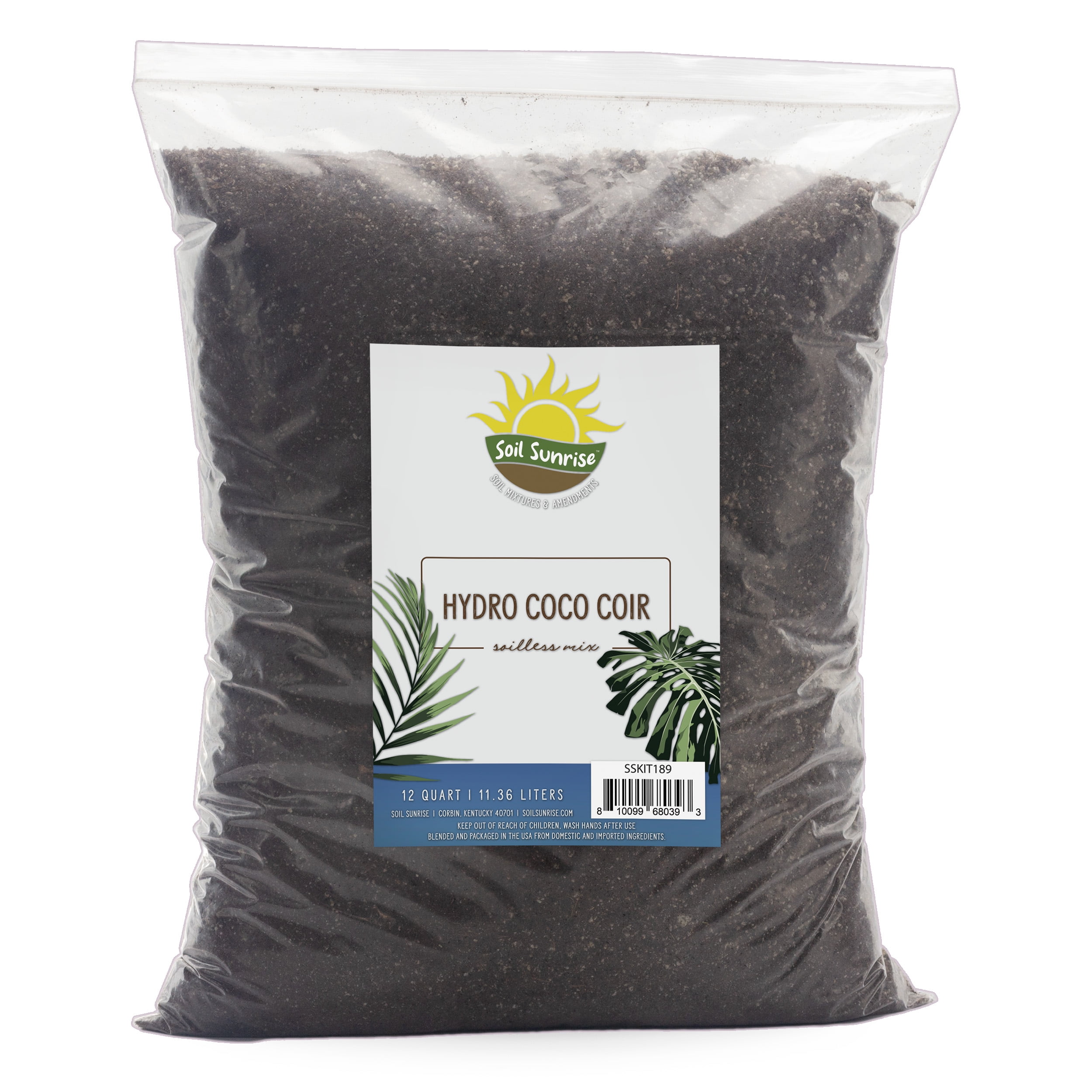 Hydroponic Coco Coir Soilless Growing Mix (12 Quarts), Washed Coco Coir ...