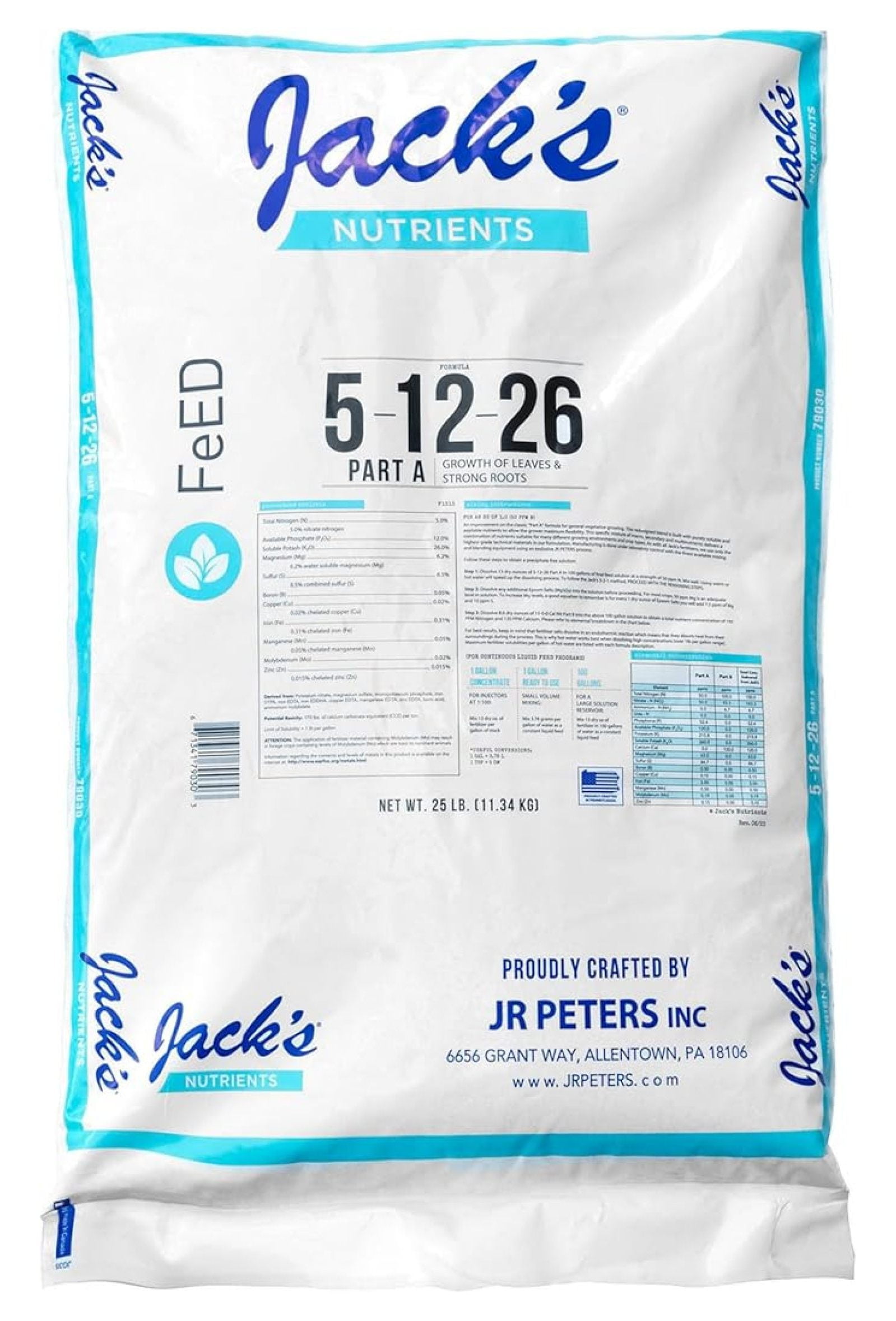 Hydroponic Fertilizer 5-12-26 Professional Grade - Plant Nutrients for ...