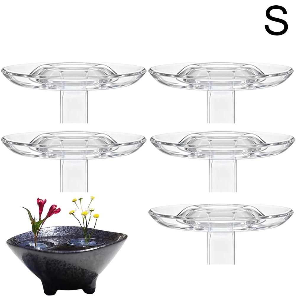 Hydroponic Floating Flower Holder, Round Flower Frog Insert, Clear ...