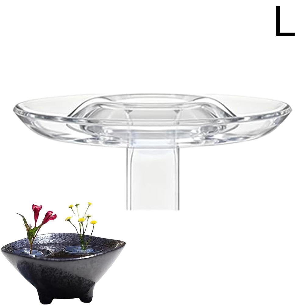 Hydroponic Floating Flower Holder, Round Flower Frog Insert, Clear ...